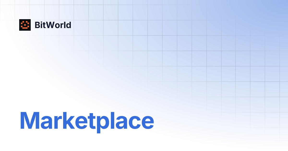 Marketplace | BitWorld